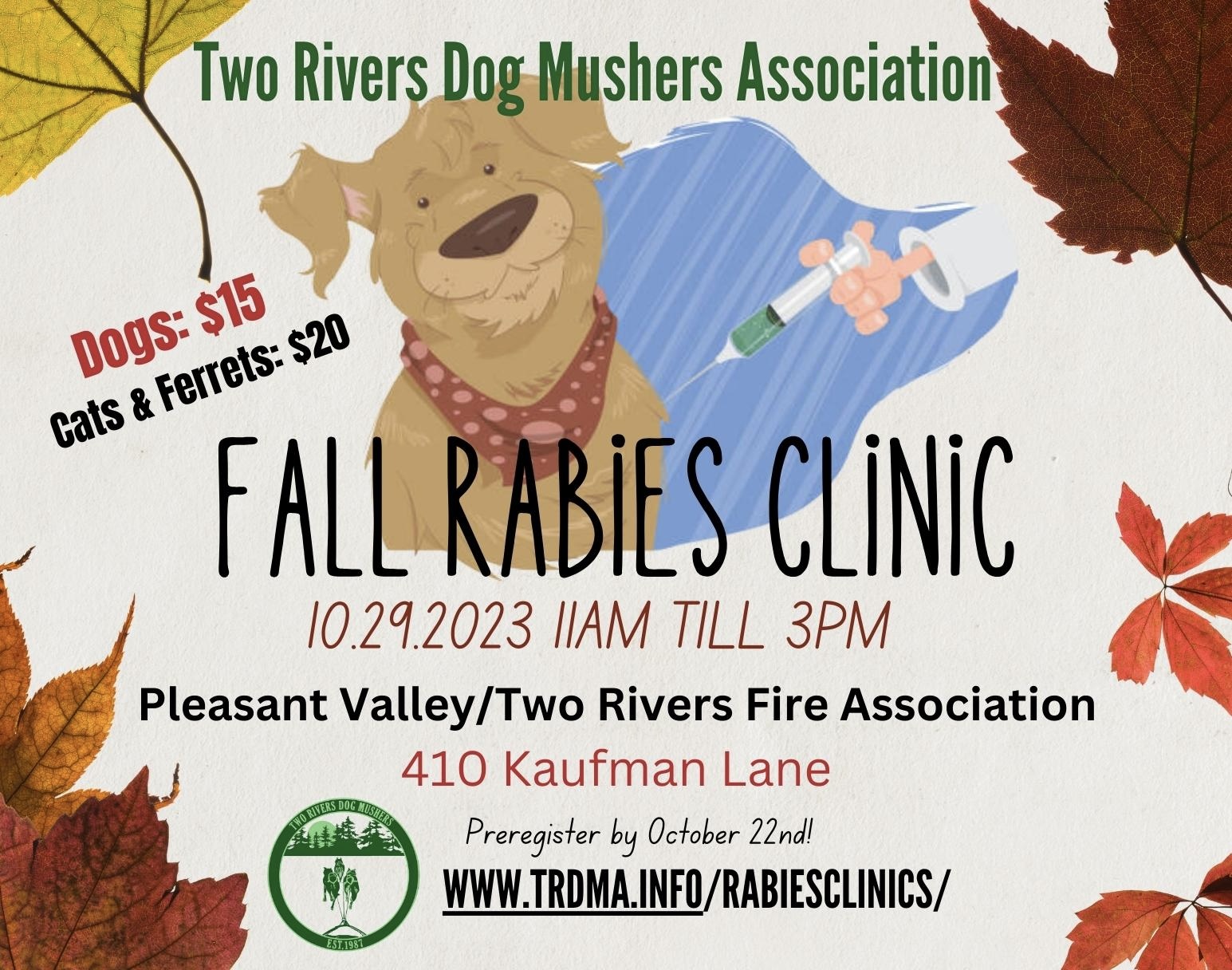 Rabies Clinics – Two Rivers Dog Mushers Association